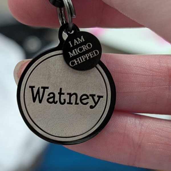 Microchip Dog Tag, Microchipped Dog Tag, Custom Dog Tag, Engraved Dog ...