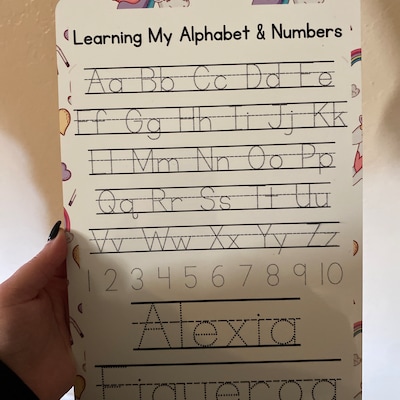 Dry Erase Name Mat I Know My Name Learning Mat Name Tracing - Etsy