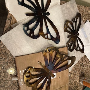 Beautiful Torch-colored Metal Butterfly Wall & Garden Decor - Etsy