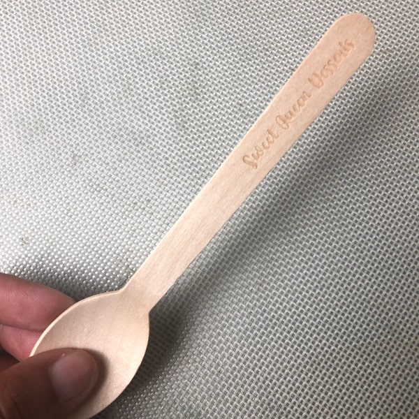 Wooden Spoon Custom Engraved, Personalized W/ Your Logo or Phrase ...