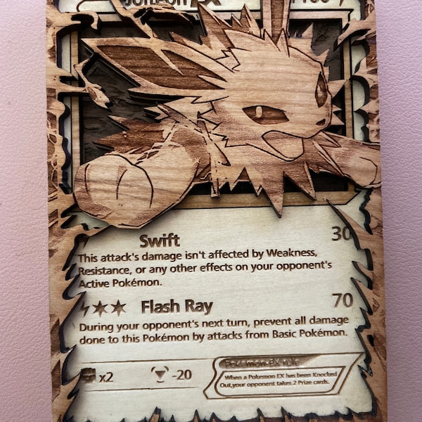 Custom Wooden Pokemon Cards - Etsy