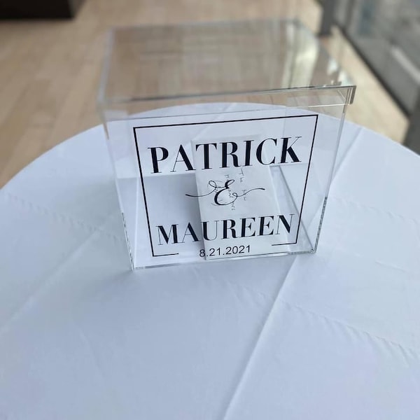 Personalized Wedding Card Box | Personalized Raised Text Card Box | 3D ...