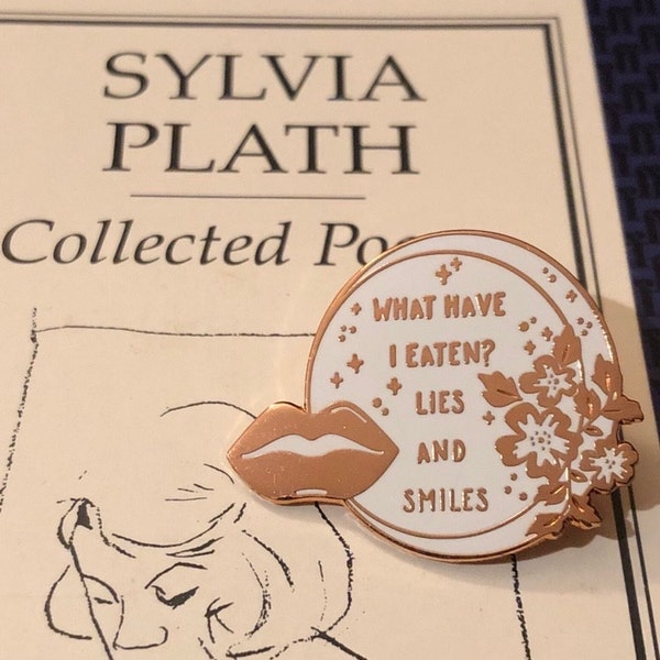 Sylvia Plath Enamel Pin - Women Poets Pin Collection - Book Lover ...