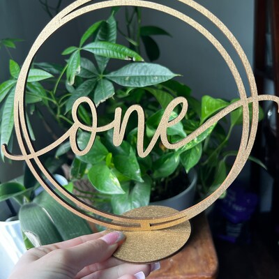 Circle Wood Table Numbers Wedding Reception Numbers Gold Table Numbers ...