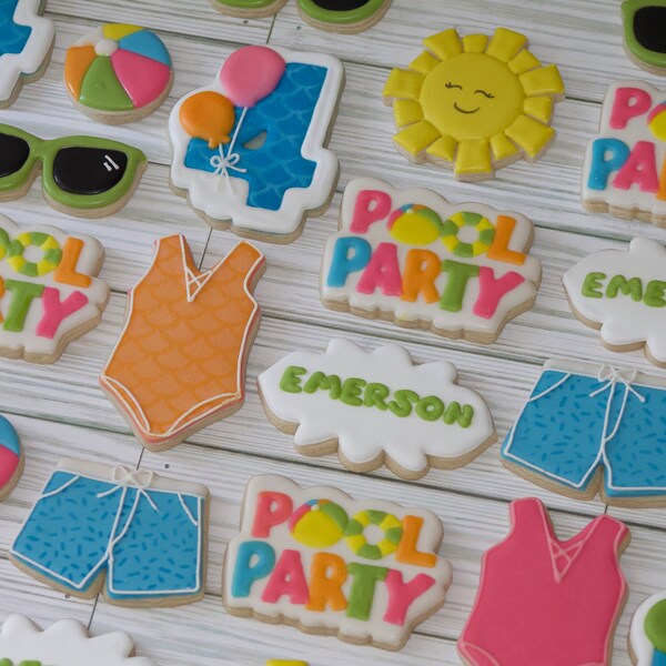 Pool Party Plaque Cookie Cutter - Etsy