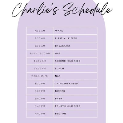 Editable Baby & Toddler Schedule Template, Canva Template, Printable ...
