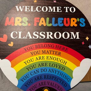 Personalized Teacher Door Sign, Classroom Door Hanger, Teachers ...