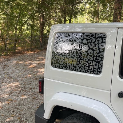 Leopard Cheetah Print Rear Window Decals Fit Jeep Wrangler Unlimited ...