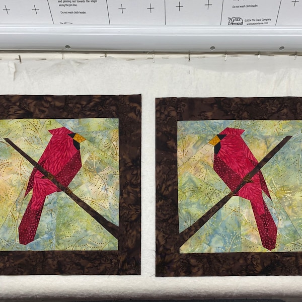 Cardinal Paper Piecing Pattern - Etsy