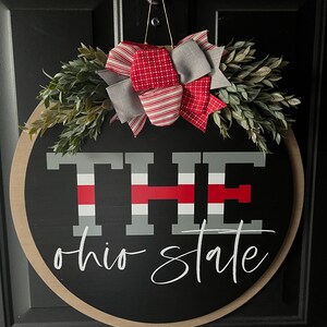 Ohio State Door Hanger Ohio State Buckeyes Ohio State Wreath the Ohio ...