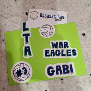 Personalized Volleyball Sticker or Magnet Team Name Sticker or Magnet ...