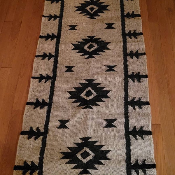 4x8 Feet Wool Jute Kilim Rug,vintage Area Rug Boho Decor Rug,handmade ...
