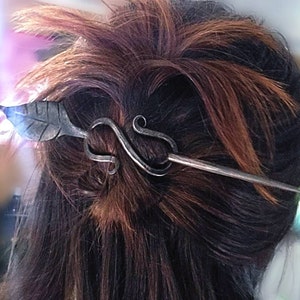 Hand Forged Hair Pin Spiral Scroll Hair Pin Hand Forged Hair - Etsy