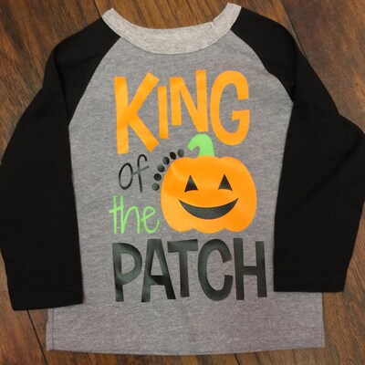 King of the Patch With Pumpkin Halloween SVG DXF Eps and Png - Etsy