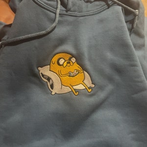 Jake Skateboard Embroidered Sweater, Personal Cartoon Gift Hoodie, Y2K ...