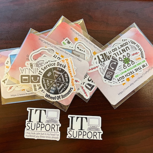 Tech Support Gifts | Tech Support Stickers | IT Info Tech Funny ...