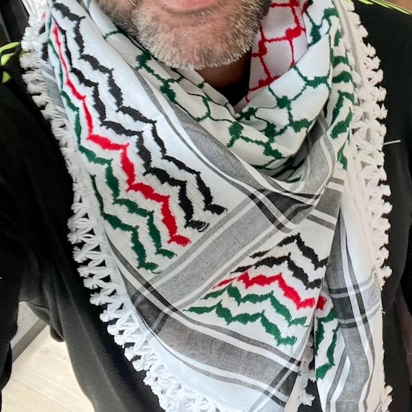 Original Kufiya From Palestine | Colored | Kuffeyeh, Kufiya, Hatta ...