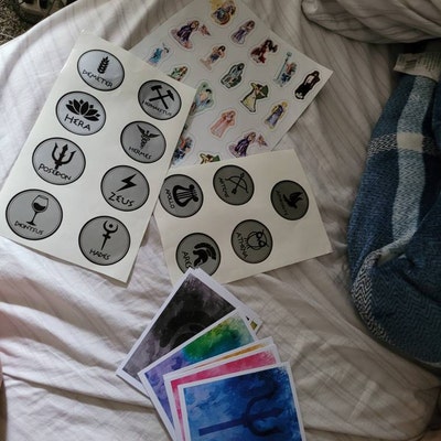 Percy Jackson Stickers. 9 Printable Stickers With All Basic Camp Half ...