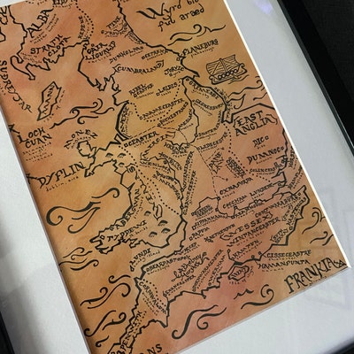 Hand-drawn Map of 'the Last Kingdom' Locations Map - Etsy Canada