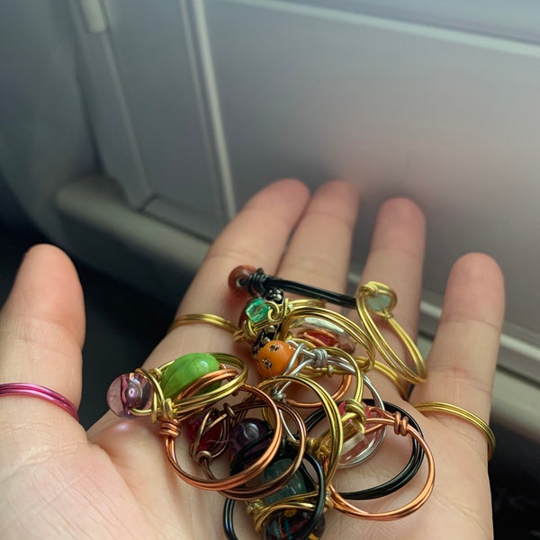 20 Piece Mixed Lot Wire Rings - Etsy