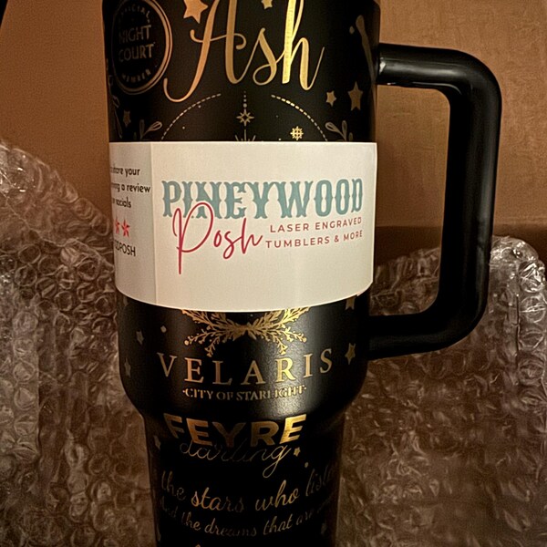 Acotar Pattern Tumbler Cup With Handle, 40oz Acotar Tumbler, Acotar ...