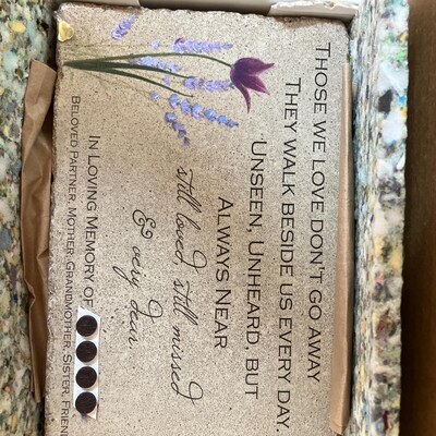 Memorial Stone With Your Custom Words. Indoor/outdoor. 6x9x2 Concrete ...