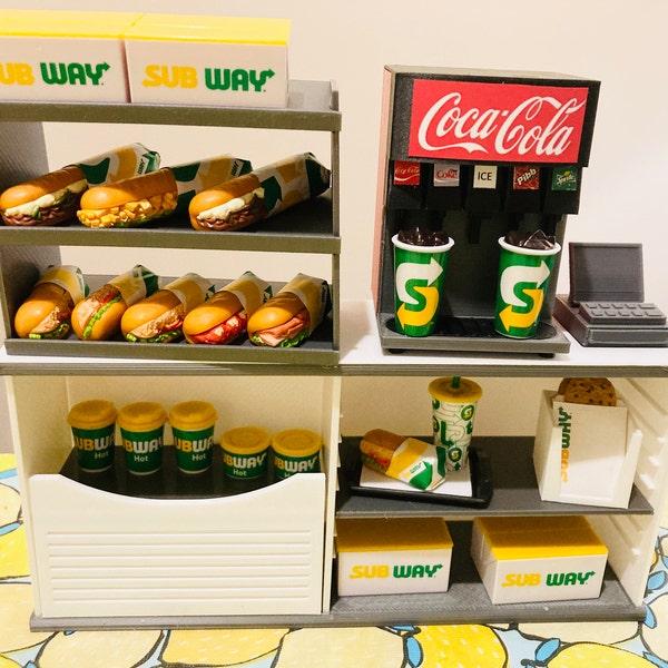 Mini Brands Toy Food Court Fast Food Restaurant Store Checkout Lane for ...