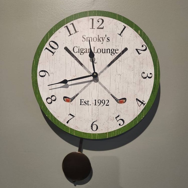 Oversized Golf Clock- Personalized Golf Clock - Etsy