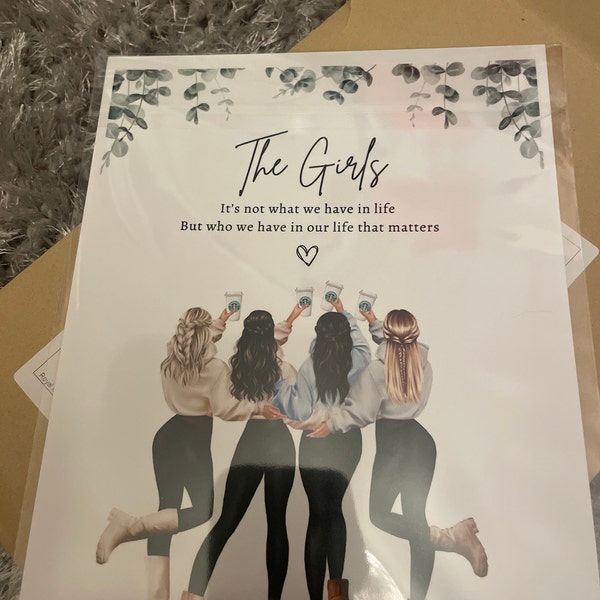 Group Friendship Print Friends Gift Best Friend Gift Best Friend Print ...
