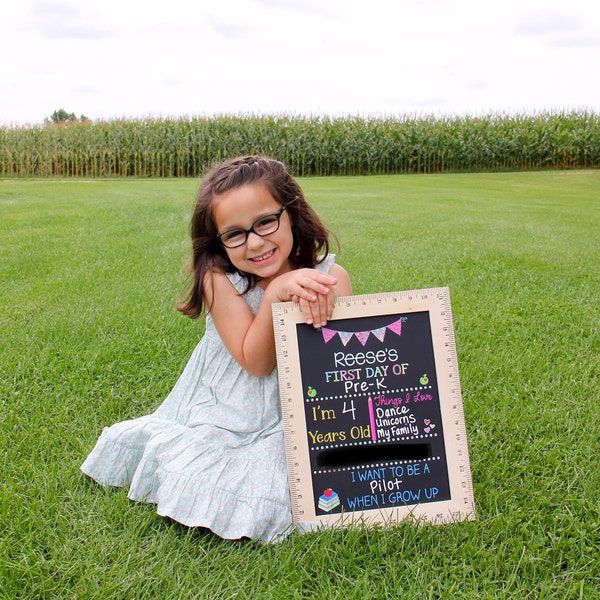 First Day of School Sign, Back to School Board, First Day of ...