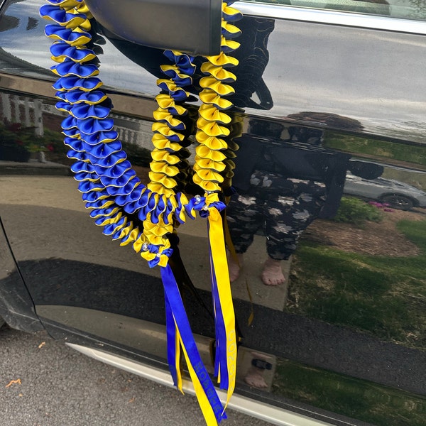 Custom Graduation Lei, Celebration Lei, Ribbon Lei, College Graduation ...