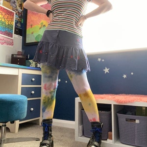 TIE DYE Tights ASTRO Colourway 50 Denier Dip Dye, Fun, Unique Patterned ...