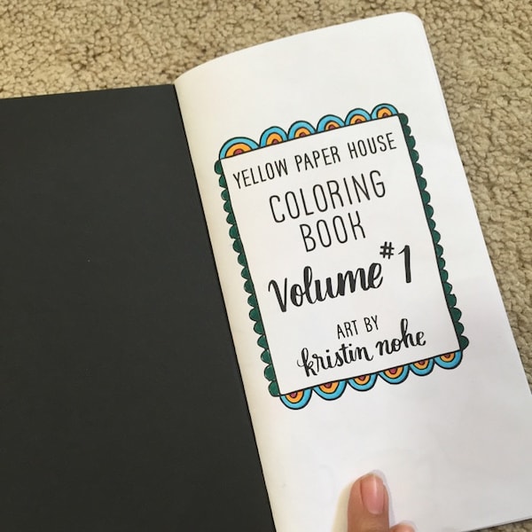 COLORING BOOK Volume 1 - Traveler's Notebook Insert - Etsy