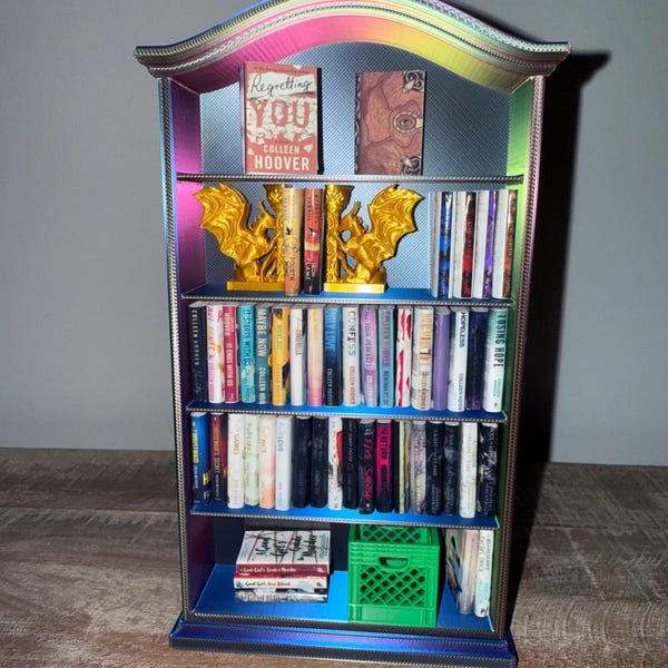 1/6 Scale 3 Shelf Mini Library Cart/ Mini Brands Books / Mini Books ...