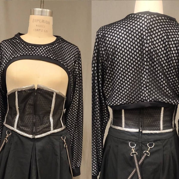 Black Two Way Stretch Big Hole Fishnet Mesh Fabric by the Yard, 60 ...