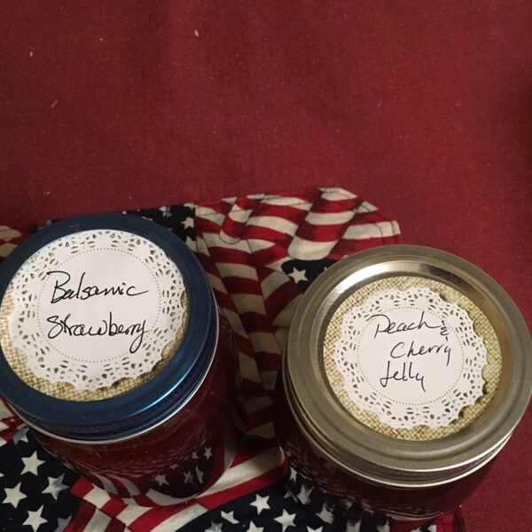 Burlap Doily Cottage Chic Canning Jar Labels, Round Mason Jar Stickers ...