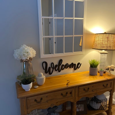 Welcome Word Cutout Wooden Letters Welcome Sign - Etsy