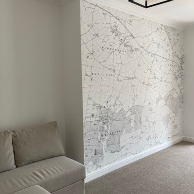 Custom Map Wallpaper Bespoke Historical Map Wallpaper Mural of Any ...