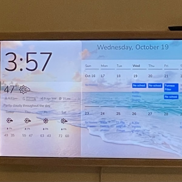 24" Digital Wall Display - Smart Screen - Wifi Calendar - Raspberry Pi ...