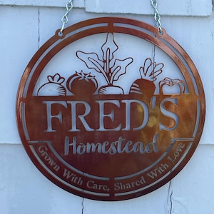 Custom Vegetable Garden Sign, Metal Vegetable Stand Signs, Mothers Day ...