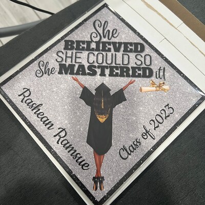 Graduation Cap Topper Label/ Cosmetology/ Beautician/ - Etsy