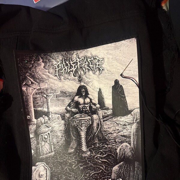 Medusa-inspired Canvas Back Patch for Jackets, Vests & Flannels Sew-on ...