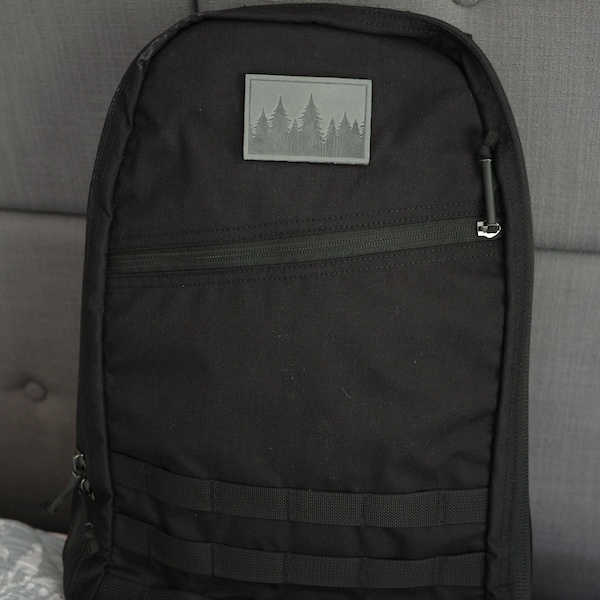 Pine Tree Leather Patch | Optional Hook and Loop Fastener | 3" X 2 ...