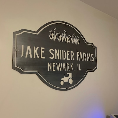 Custom Vintage Metal Farmhouse Sign Family Farm Wall Art Personalized ...