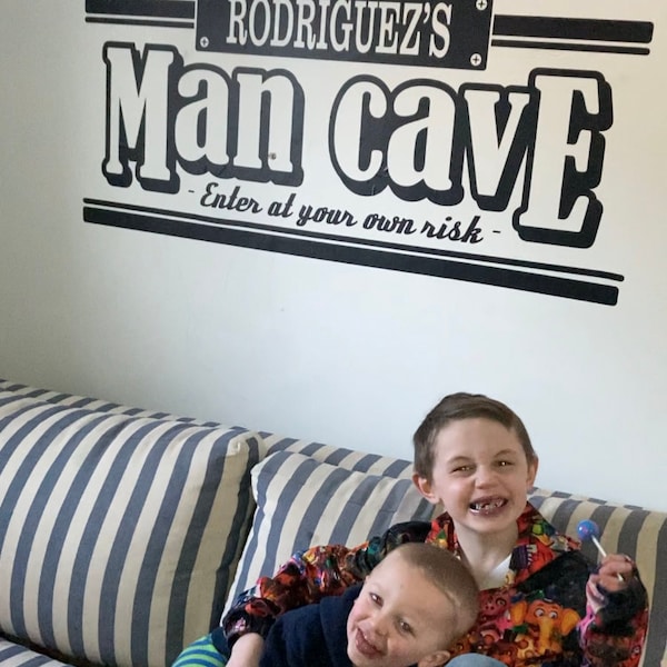 Man Cave Wall Decal - Personalized Man Cave Decal - Bar Wall Decal ...