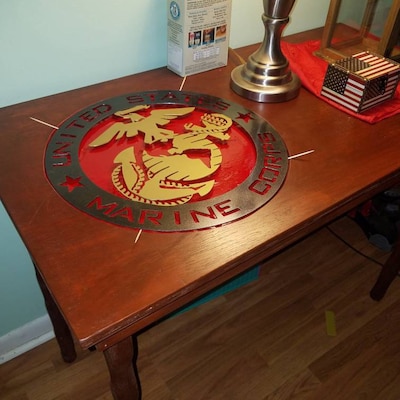 US Marine Corps Metal Sign Authorized Seller for USMC Logo - Etsy