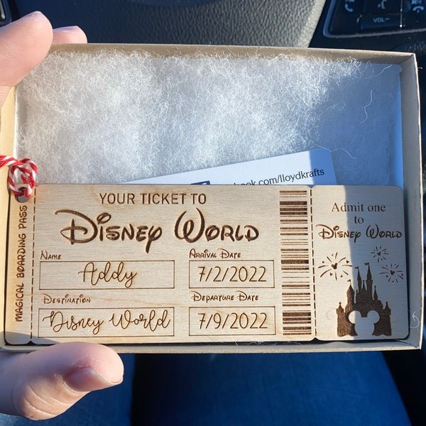 Personalized Disney Ticket Laser Cut Christmas Ornament | Custom ...