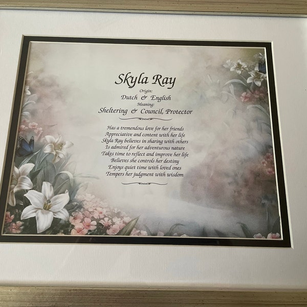 1 Person First and Middle Name Meaning,first Name Meaning,personalized ...