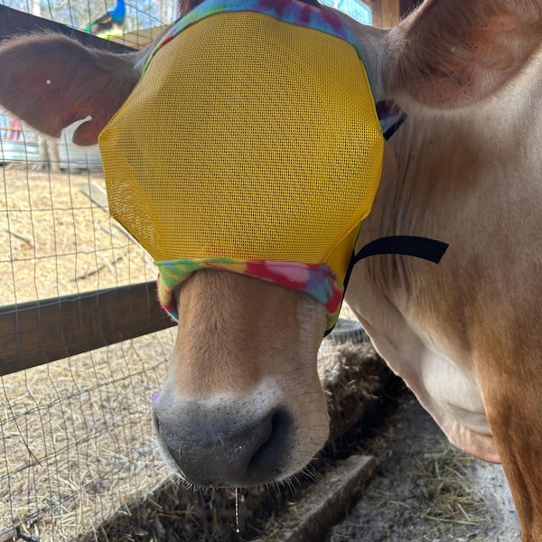 Goat/sheep Fly Masks - With & W/o Horns - Dual Adjustable - Made to ...