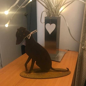 Rusty Metal Greyhound/whippet/lurcher Gift, Greyhound/whippet Outdoor ...